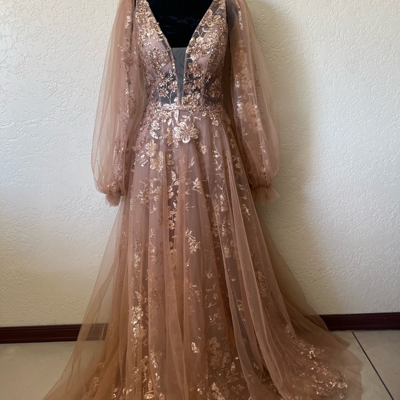 GLS Collective | Dresses | Gls By Gloria Luxury Dress Rose Gold ...
